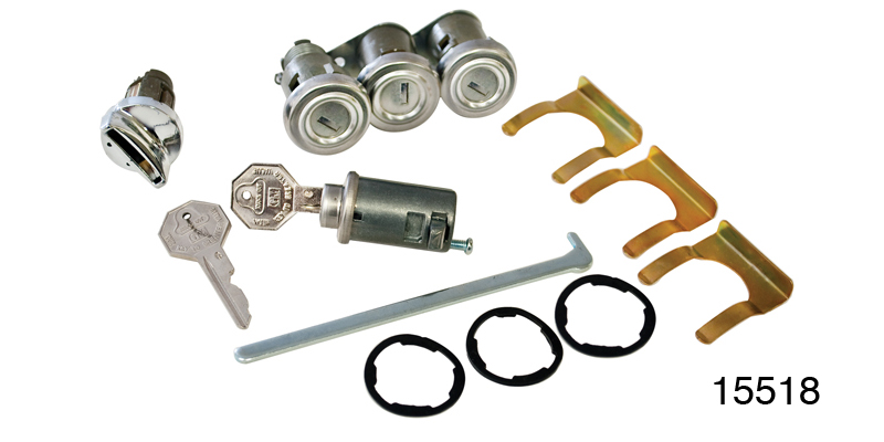Chevy Lock Set, Door and Trunk, Keyed Alike, Long Pawl | chevy classic