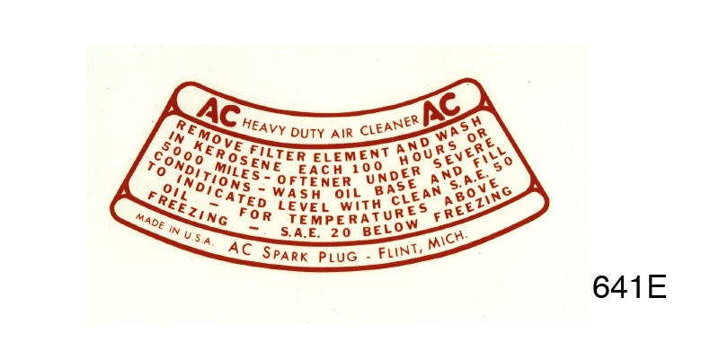 Decal air cleaner V8 2B | chevy classic