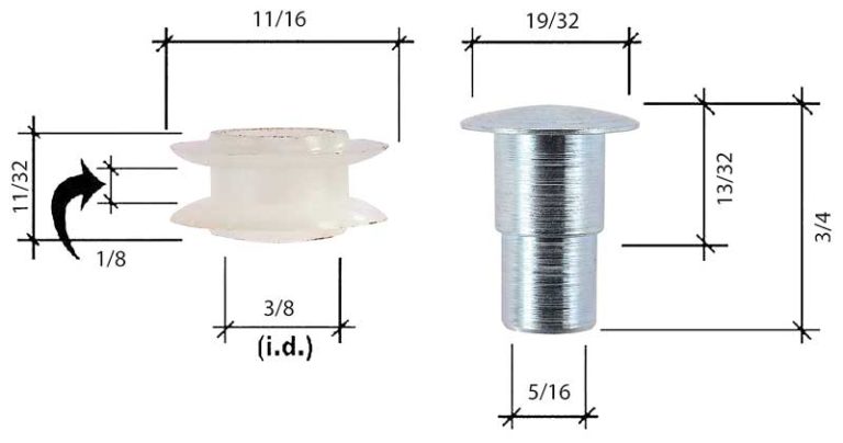 Window Regulator Rollers and Rivets 5/16” | chevy classic